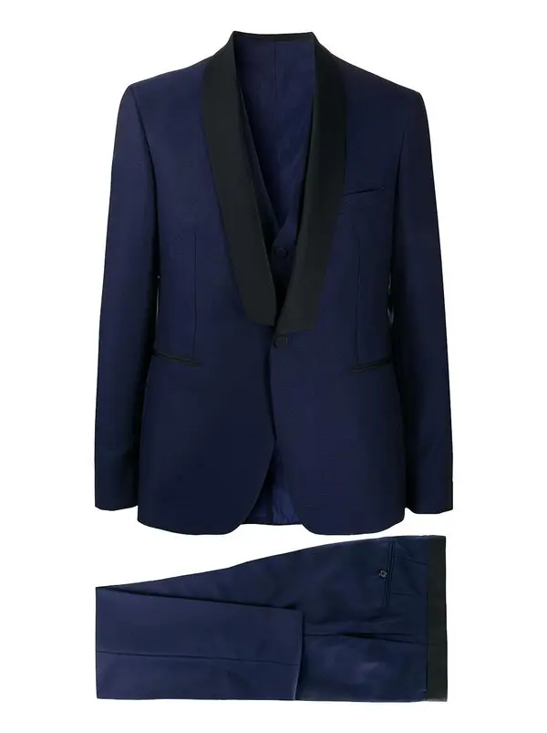 Tagliatore Three-piece Dinner Suit - Blue