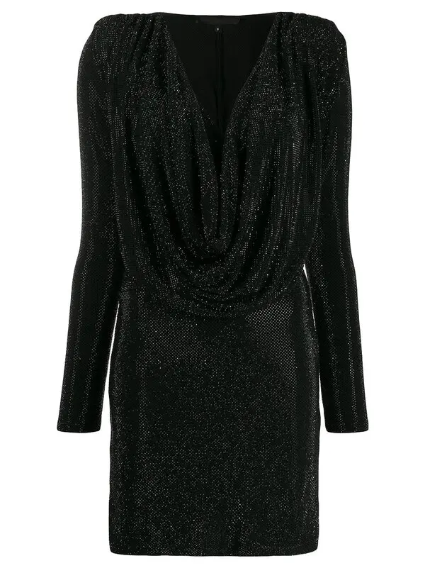 Philipp Plein Crystal Embellished Dress - Black
