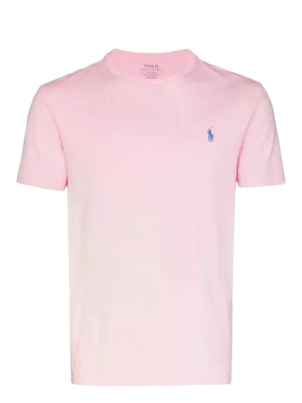 Polo Ralph Lauren Logo Embroidered T-shirt - Pink