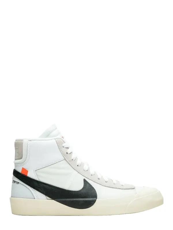 Nike X Off White The 10: Nike Blazer Mid Sneakers - White