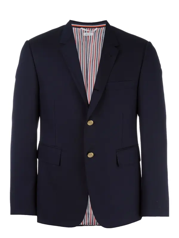 Thom Browne Super 120s Twill Sport Blazer - Blue