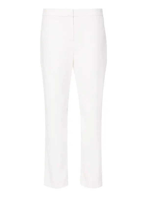 Alexander McQueen Crepe Cigarette Trousers - White