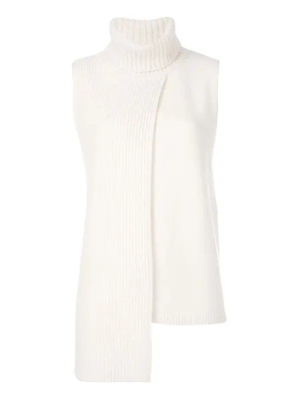 Cashmere In Love Tania Turtleneck Top - Neutrals