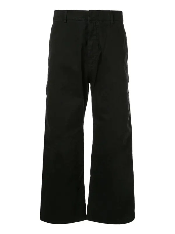 N°21 Wide Leg Cropped Trousers - Black