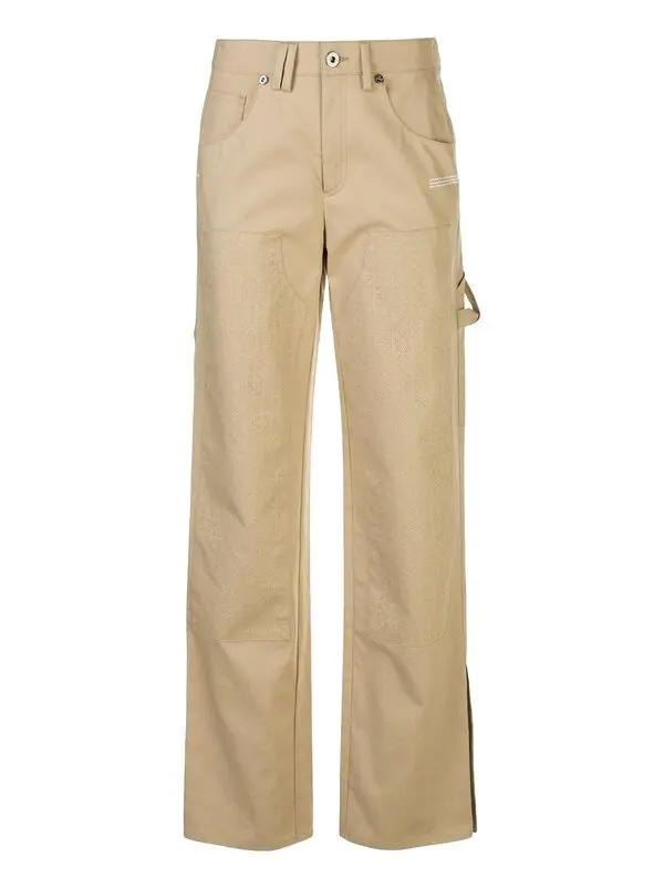 Off-White Arrows Logo Trousers - Neutrals
