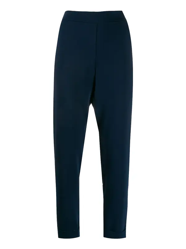 P.a.r.o.s.h Elasticated Slim-fit Trousers - Blue