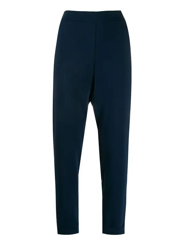 P.a.r.o.s.h Elasticated Slim-fit Trousers - Blue