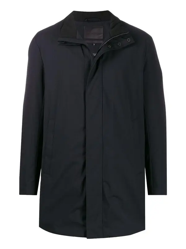 Emporio Armani Contrast Lining Short Coat - Blue