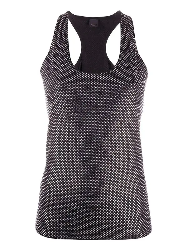 Pinko Strass Tank Top - Black