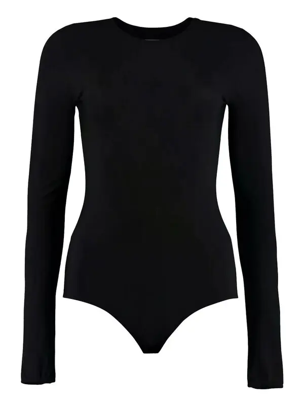 MAISON MARGIELA Round-neck Jersey Bodysuit - Black