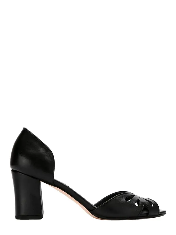 STUDIO CHOFAKIAN Peep Toe Pumps - Black