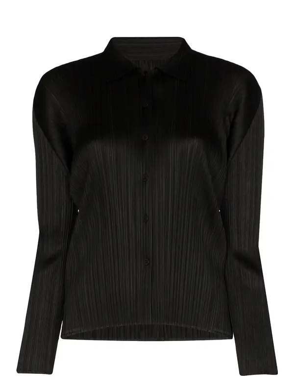 Issey Miyake Plissé Shirt - Black