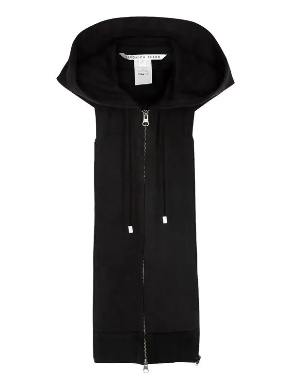 Veronica Beard Hooded Sleeveless Top - Black