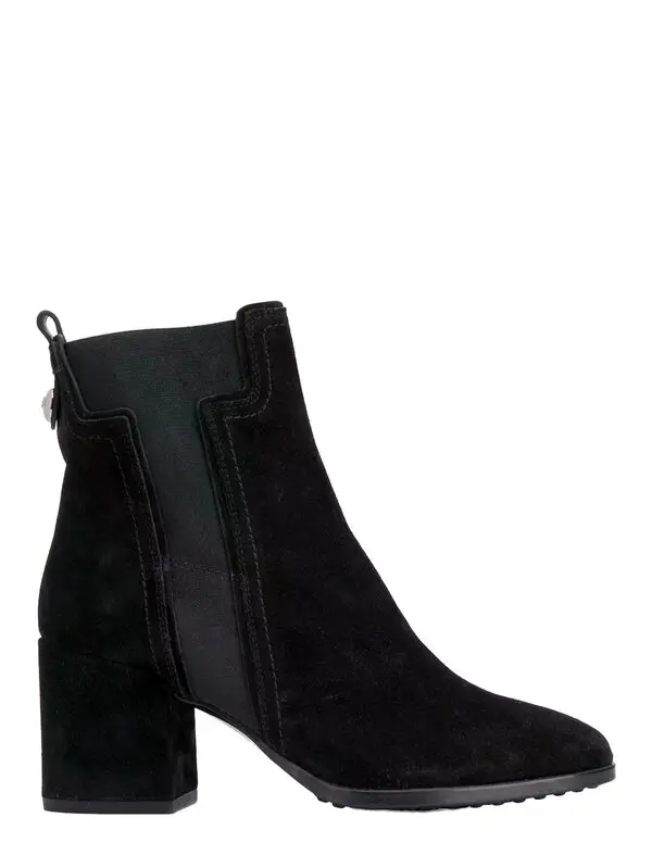 TOD'S Leather Ankle Boots - Black