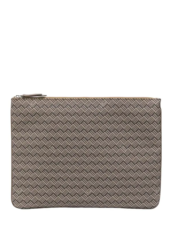 DELAGE Pochette Plate Gm Clutch Bag - Brown