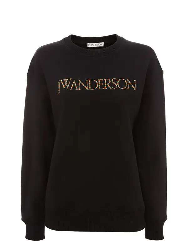 JW Anderson Embroidered Logo Sweatshirt - Black