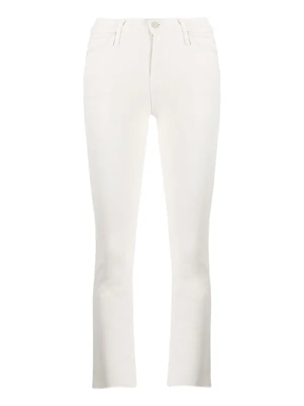 MOTHER Flared Cropped Jeans - Neutrals