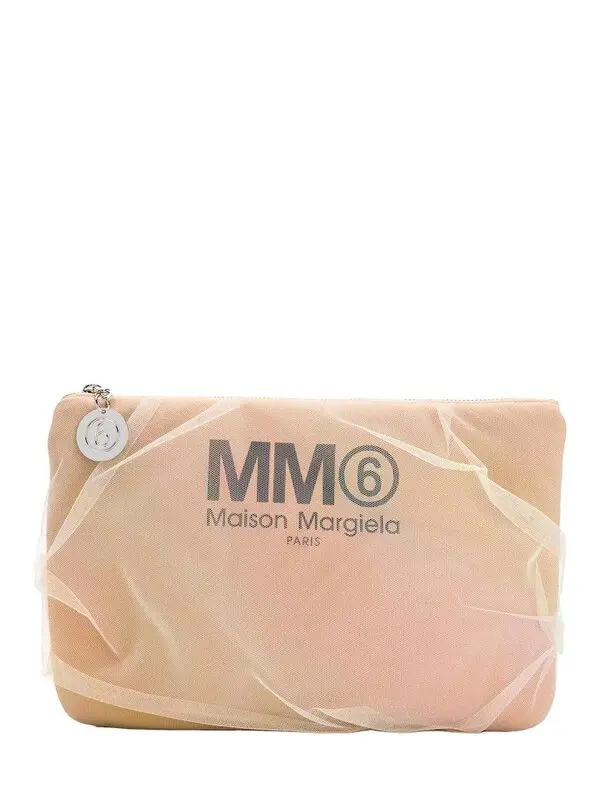 MAISON MARGIELA Tulle Clutch Bag - Neutrals