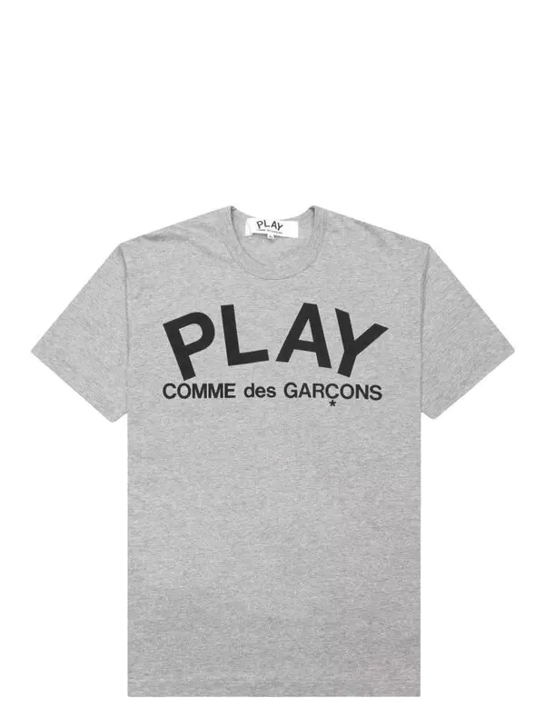 Play Comme Des Garcon Logo-print T-shirt - Grey