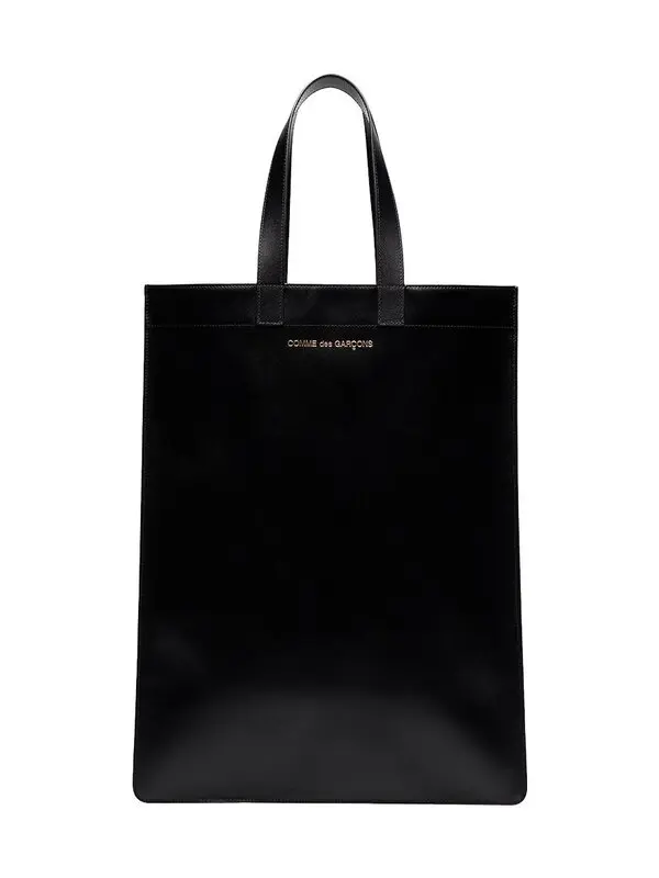 Comme Des Garçons Logo Print Tote Bag - Black