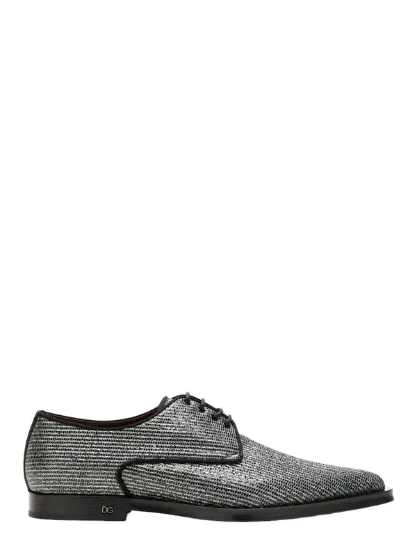 Dolce & Gabbana Millennials Metallic Derby Shoes - Black
