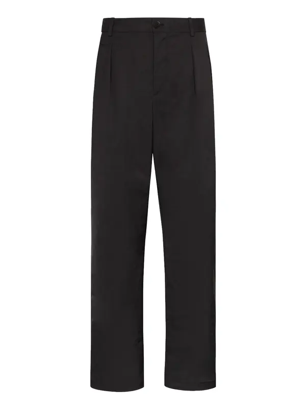 Valentino Garavani Pleat-detailed Straight-leg Trousers - Black