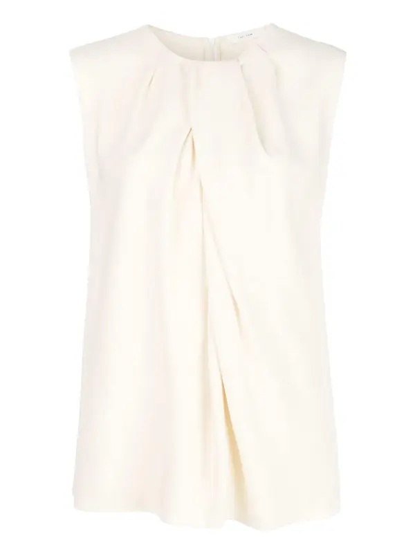 THE ROW Sleeveless Flared Blouse - White
