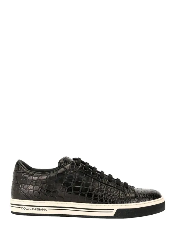 Dolce & Gabbana Rome Leather Sneakers - Black