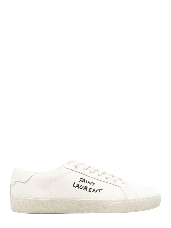 Saint Laurent Court Classic Canvas Sneakers - Neutrals