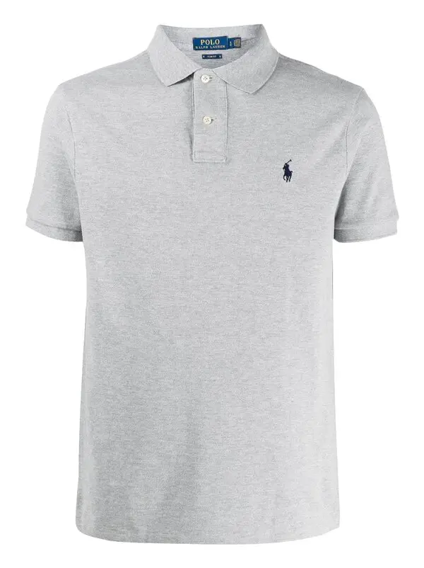 Polo Ralph Lauren Short Sleeve Embroidered Logo Polo Shirt - Grey