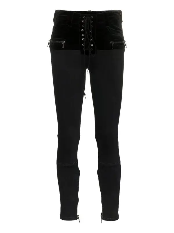 BEN TAVERNITI UNRAVEL PROJECT Front Fastened Skinny Jeans - Black