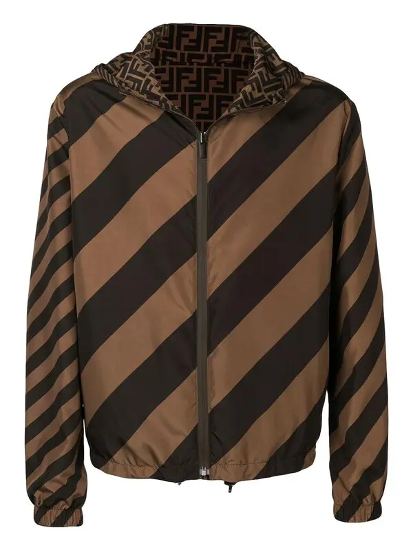 Fendi Reversible Windbreaker Jacket - Brown