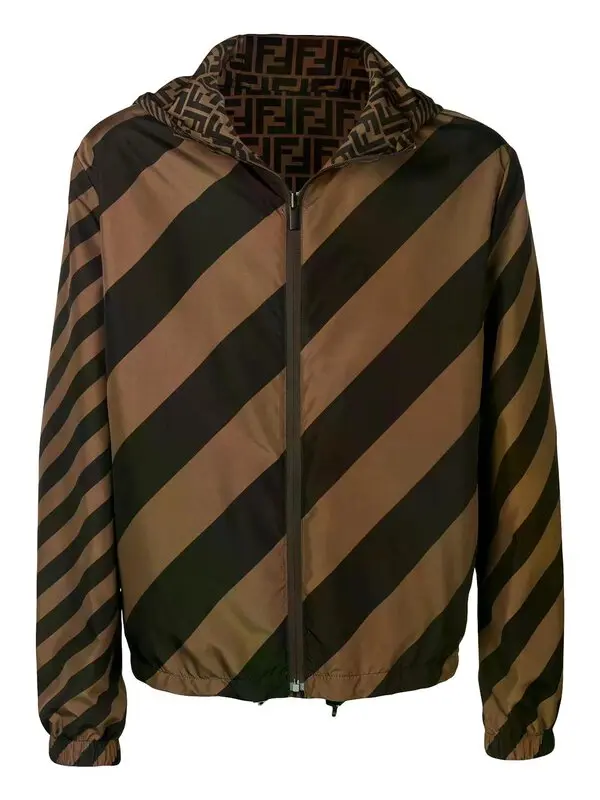 Fendi Reversible Windbreaker Jacket - Brown