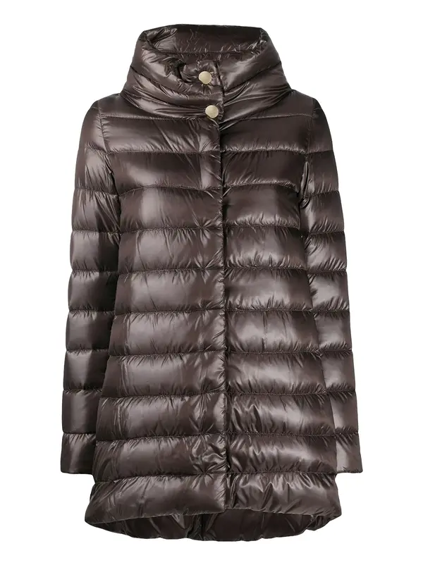 Herno Amelia High-neck Coat - Brown