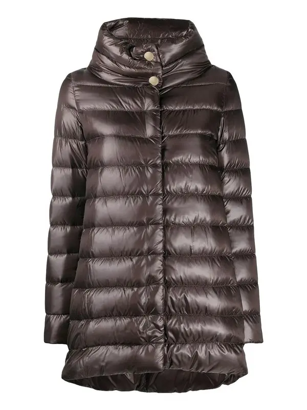 Herno Amelia High-neck Coat - Brown