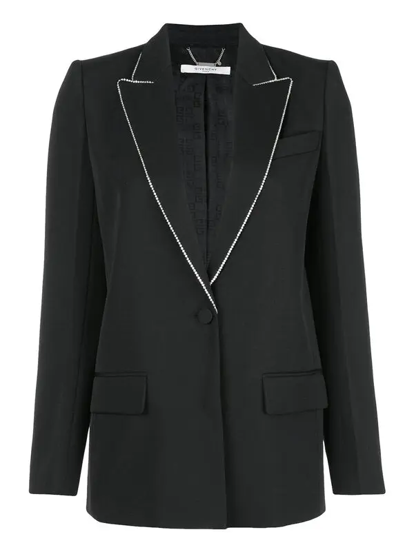 Givenchy Metal Trimmed Collar Blazer - Black