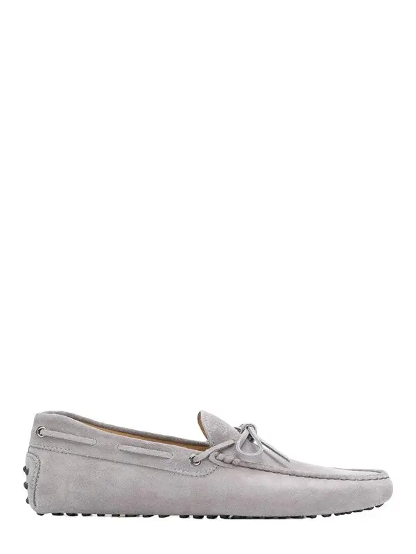 TOD'S Gommino Driving Boat Shoes With Embossed Logo - Grey