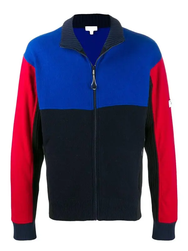 Kenzo Color Block Knit Jacket - Blue