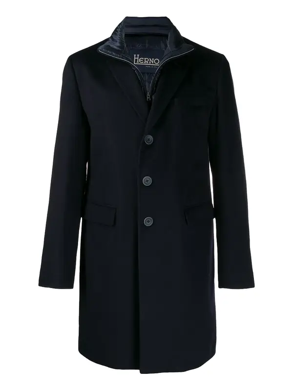 Herno Single-breasted Coat - Blue