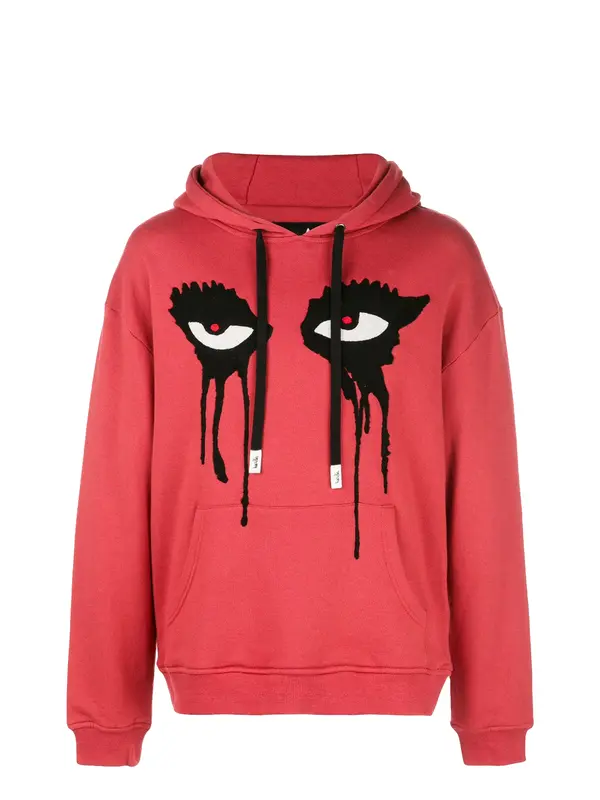 HACULLA. Moody Eyes Hoodie - Red