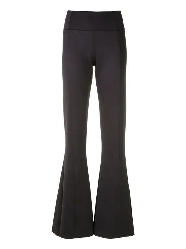 AMIR SLAMA Panelled Flared Trousers - Black