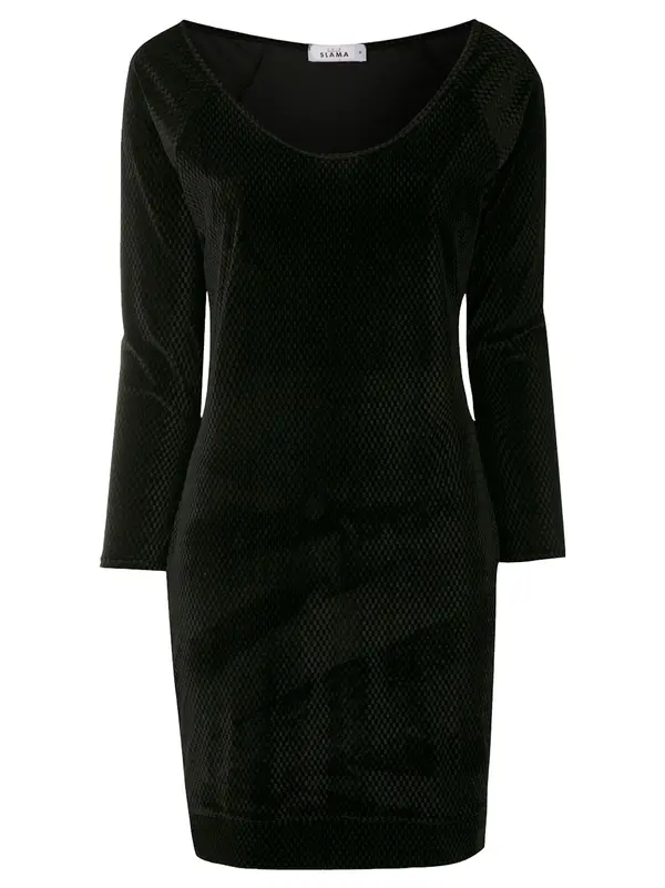 AMIR SLAMA Scoop Neck Tube Dress - Black
