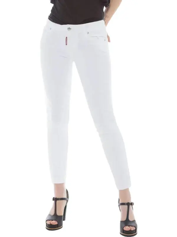 Dsquared2 Stretch-cotton Cropped Pants - White