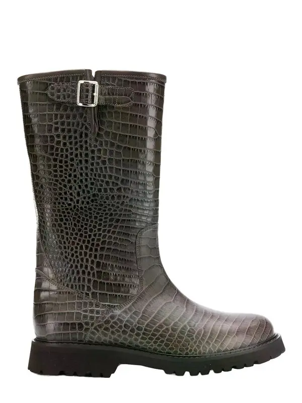 UNUTZER Cocco Boots With Buckle Fastening - Grey