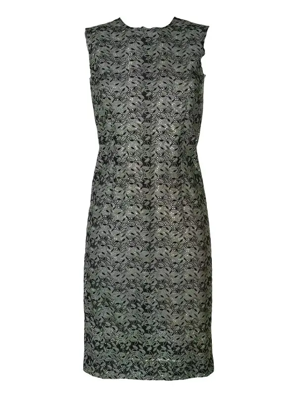 Comme Des Garçons 1990s Sleeveless Lace Dress - Green