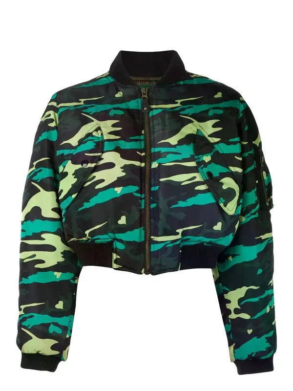 Jean Paul Gaultier Army Bomber Jacket - Green