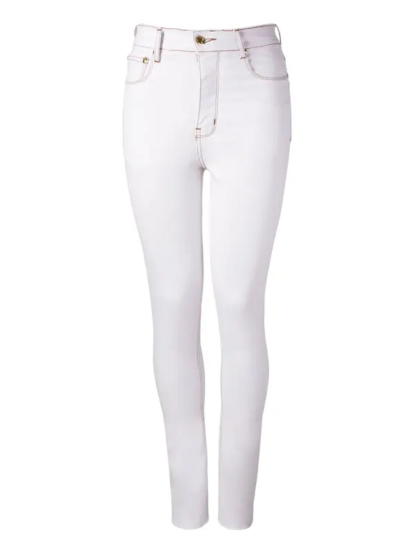AMAPO High-rise Skinny Trousers - White