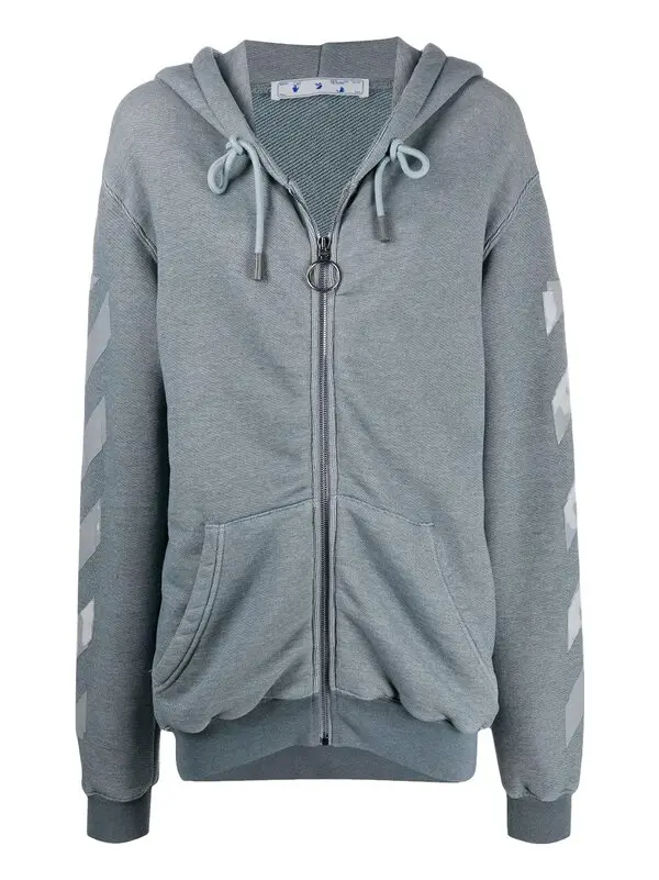Off-White Arrows Zip-up Hoodie - Grey