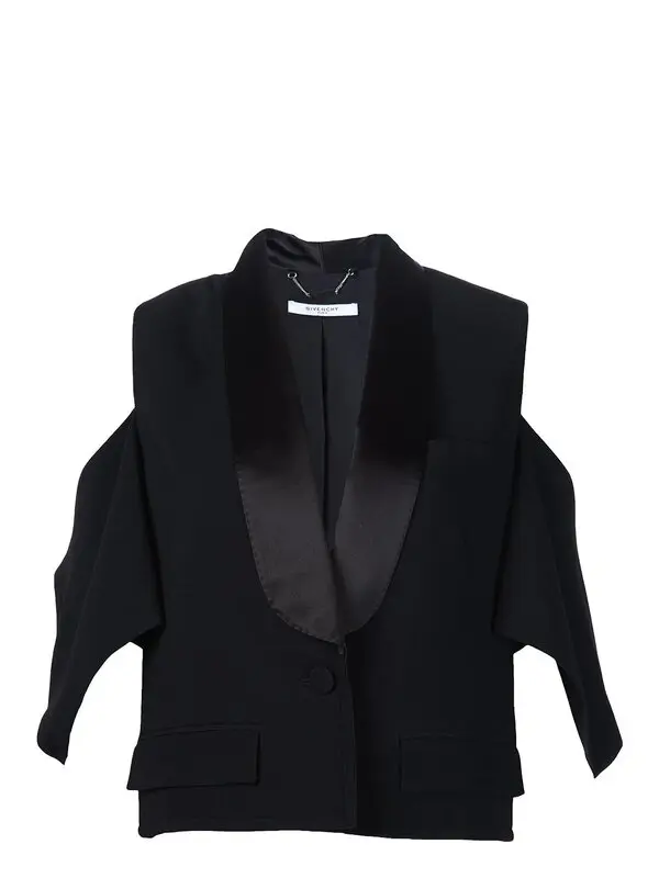 Givenchy Stylised Tuxedo Blazer - Black