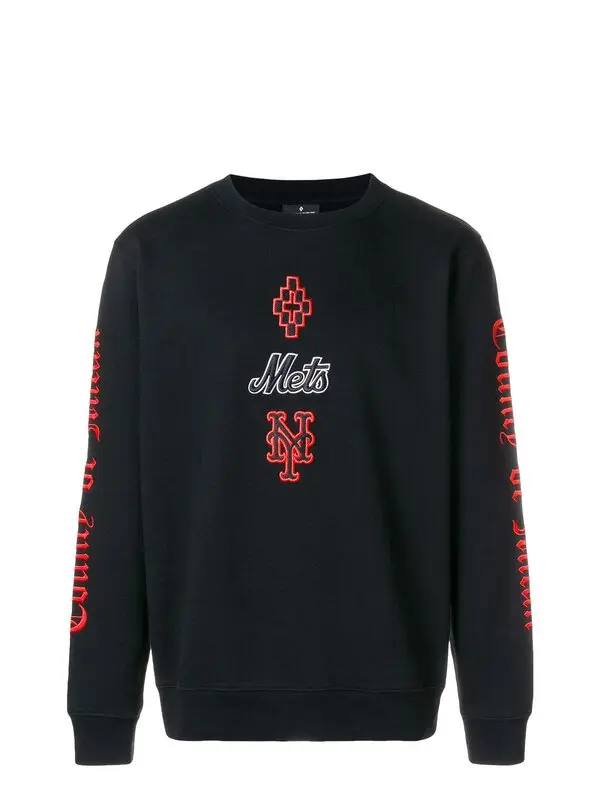 COUNTY OF MILAN Marcelo Burlon Ny Mets Embroidered Sweatshirt - Black